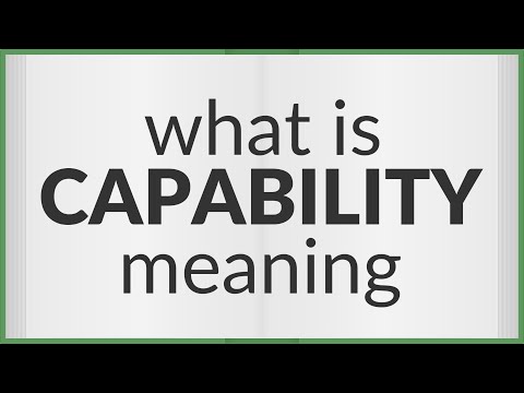 Capability | meaning of Capability