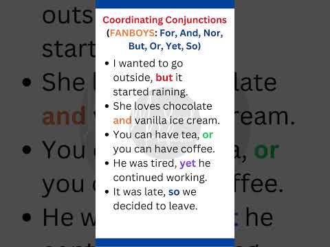 Master Coordinating Conjunctions (FANBOYS) in English! 📝 | Easy Examples & Usage