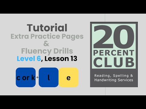 Barton Level 6, lesson 13, EPP, FD (cle or kle, suffix review)