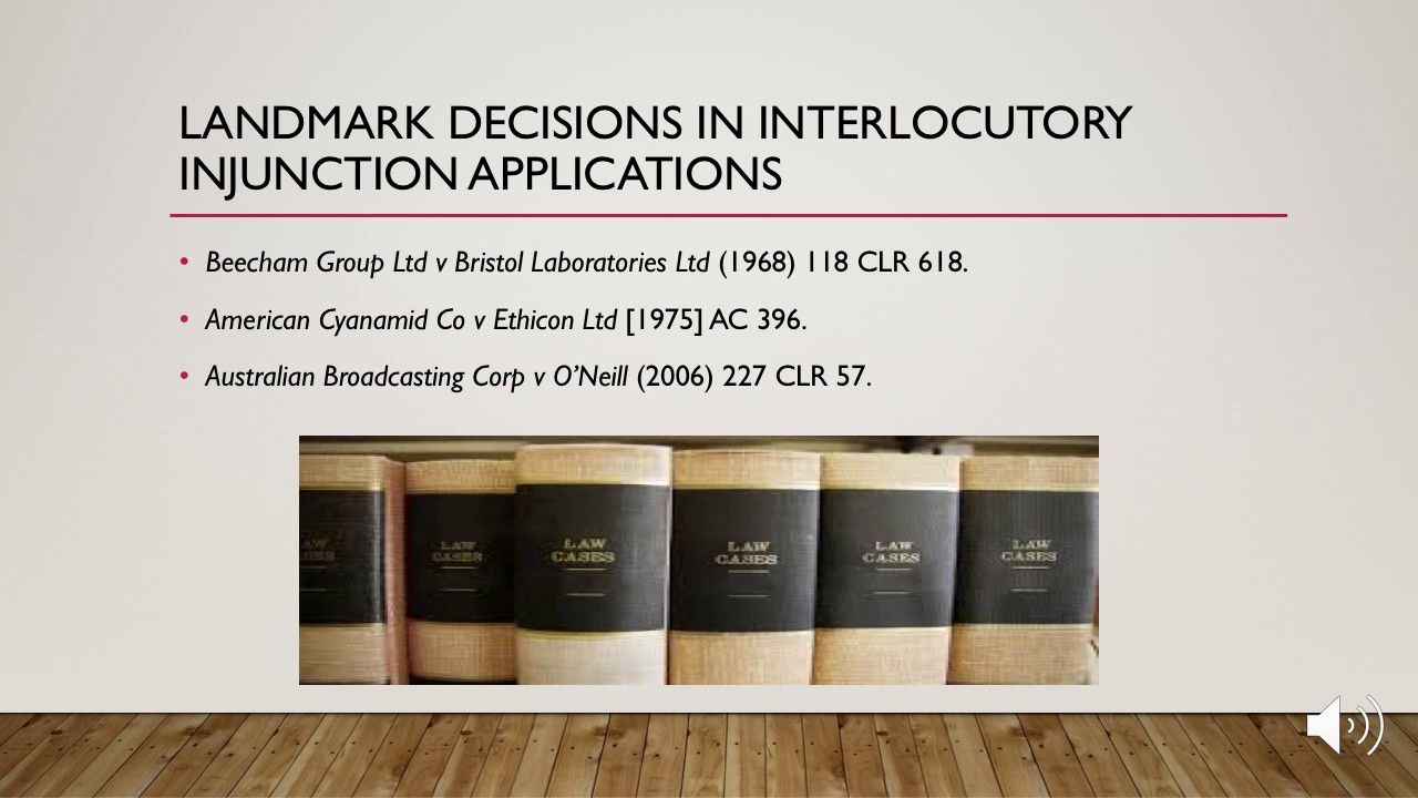Interlocutory Injunctions Draft