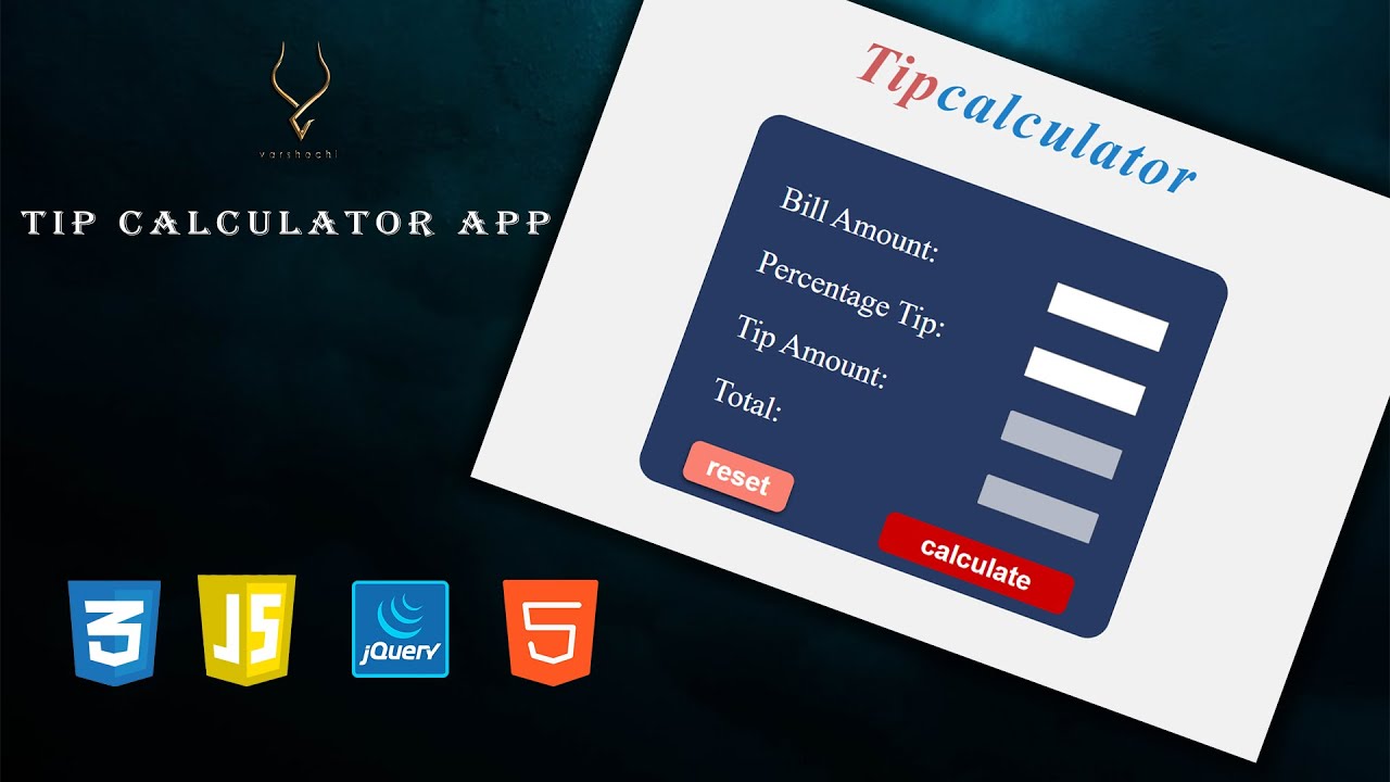 how to build a tip calculator / javascript project