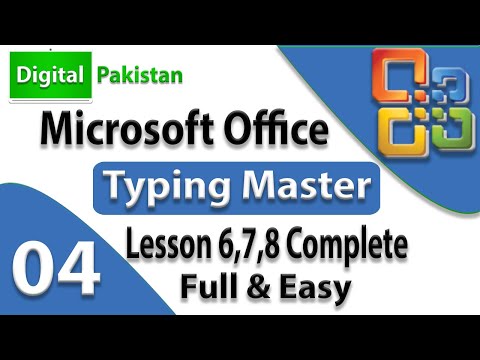 Typing Master Full Tutorial In Urdu/Hindi | Typing Master Lesson 6,7,8 Complete In Urdu/Hindi.