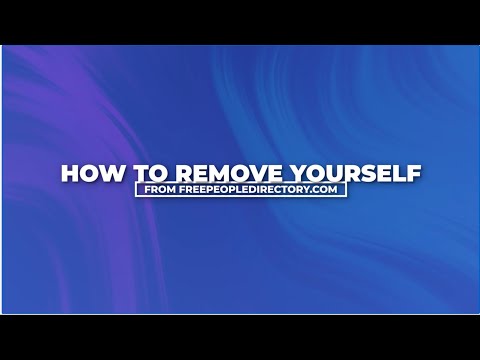 How to Remove Yourself from Freepeopledirectory.com