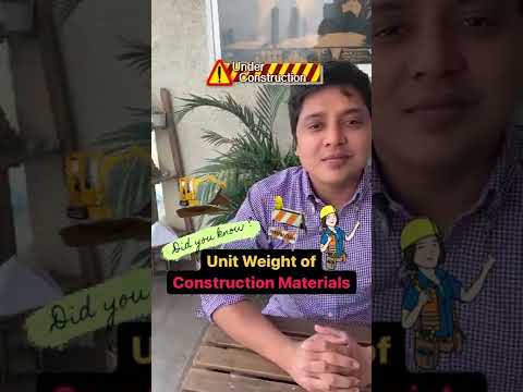 Unit Weight of Construction Materials