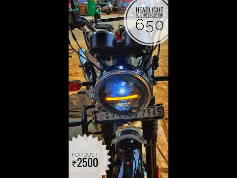 Minus headlight for RE interceptor650 for ₹2500 only #interceptor650 #royalenfield #modifiedbikes