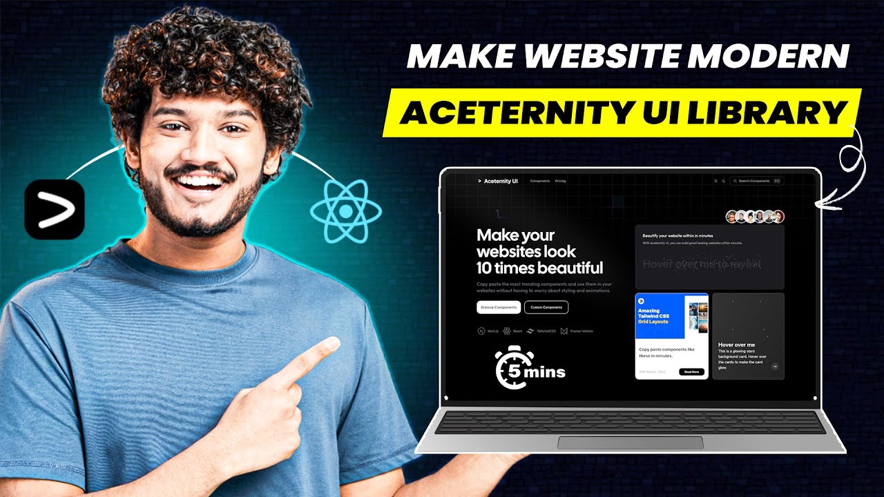How to use Aceternity UI Library in React JS | Aceternity UI Library setup with React JS