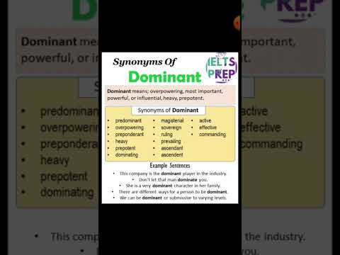 Synonyms of Dominant ll IELTS vocabulary