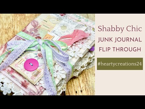 Shabby Chic Junk Journal Flip Through | Vintage Ephemera & DIY Ideas | #heartycreations24 (Sold)