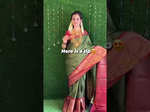 Single pleat saree ideas. Get this saree @ offer price just Rs.750 #thrisha #celebrityinspiredsaree
