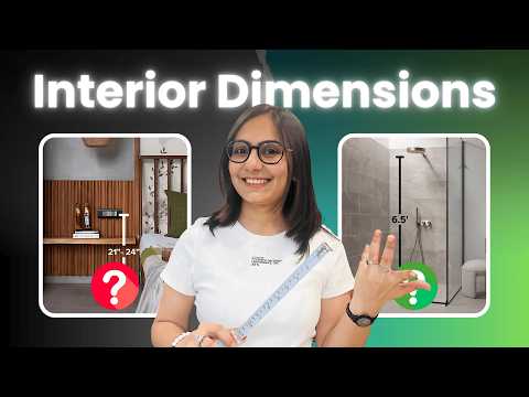 Interior Standard Sizes | Dimensions for Kitchen, Living Room, Bedroom | TV Unit Measurements
