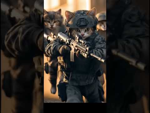 Konten AI Army Cat🔥 #ai #video #shortsfeed #shortsvideo #shorts #shortsviral #cat #army #military