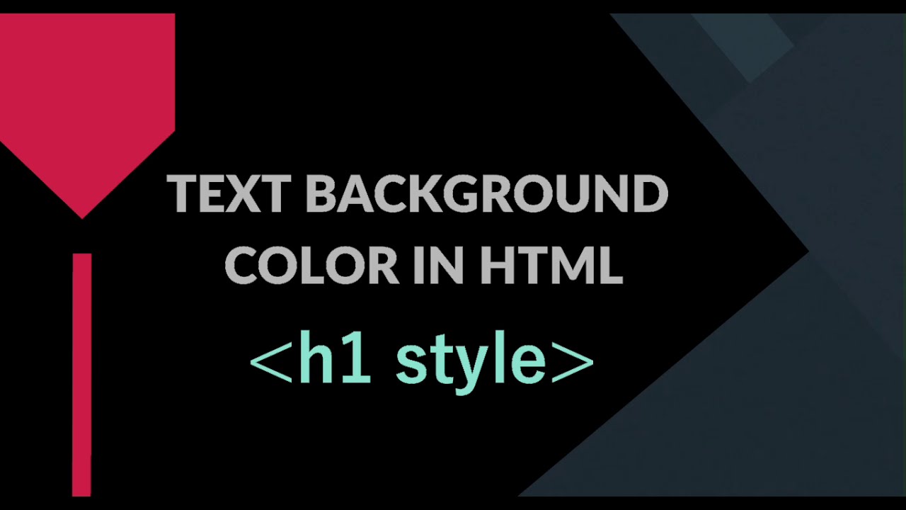 How to add background color to a text in HTML without CSS | HTML tutorial | Learn HTML / Tech Source
