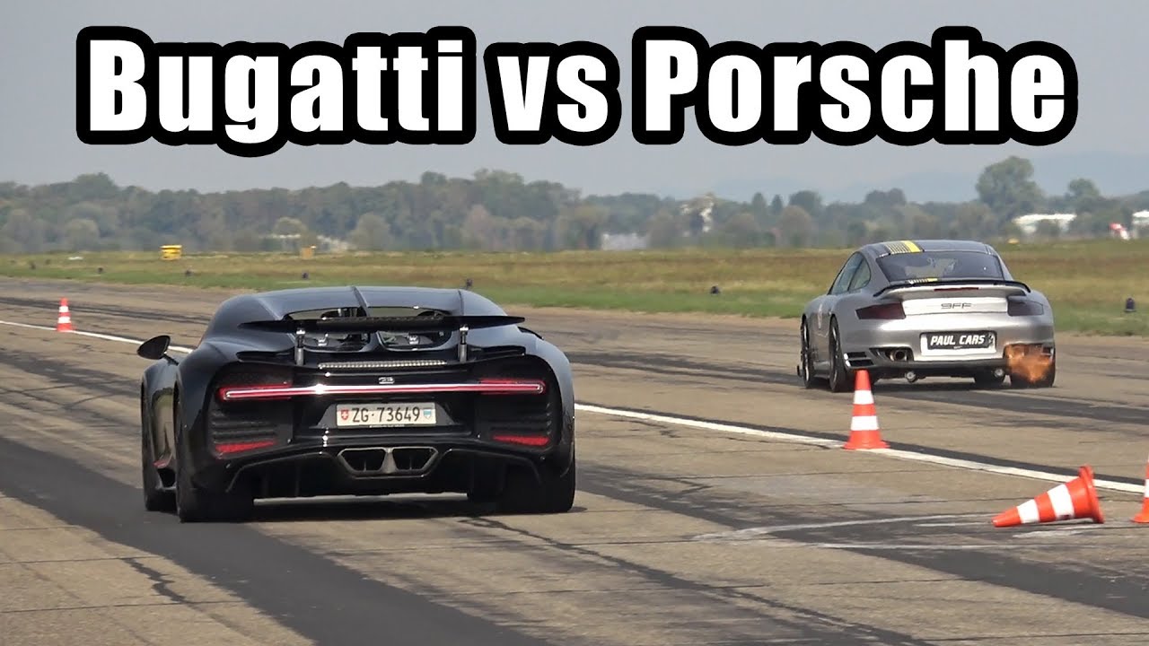 Bugatti Chiron Drag Races 1,600 HP Porsche 911 Turbo, The Struggle Is ...