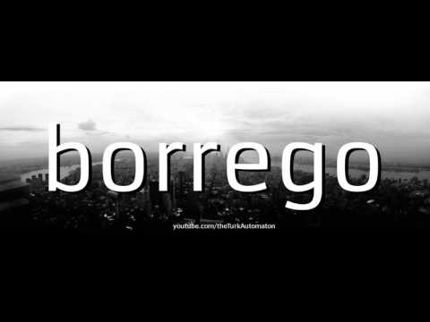 How to pronounce borrego in Spanish