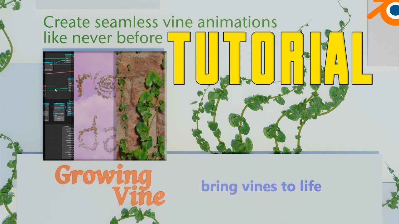 Growing Vine tutorial - Blender Geometry Nodes