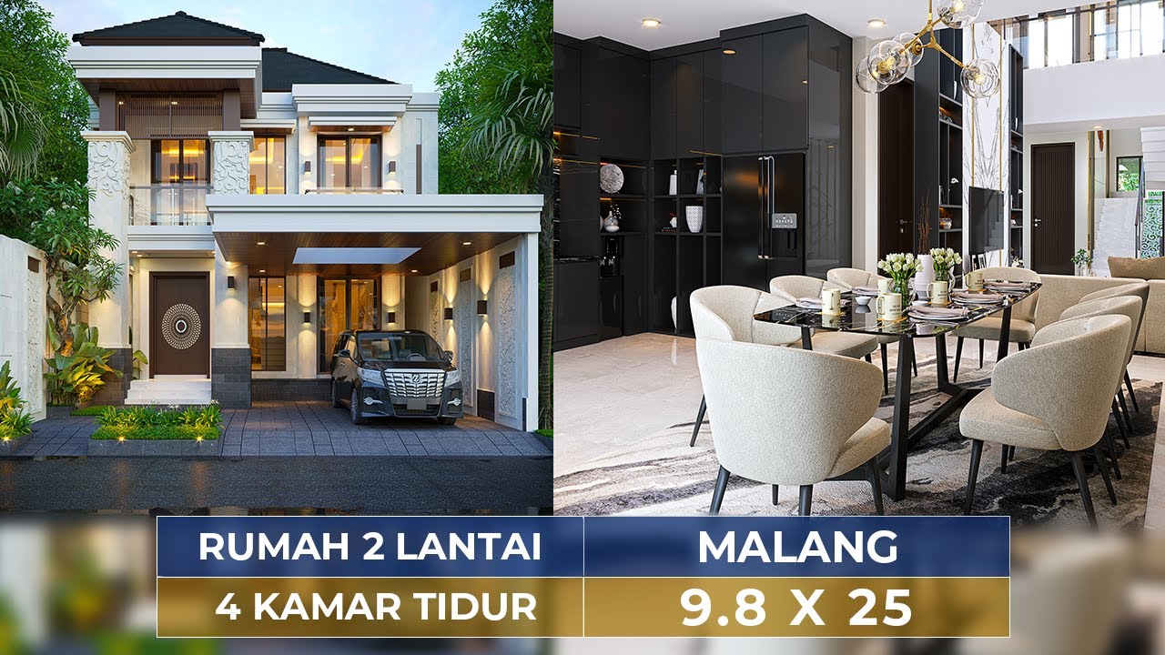 Video 3D Desain Rumah Villa Bali 2 Lantai Bapak DDT 1701 - Malang