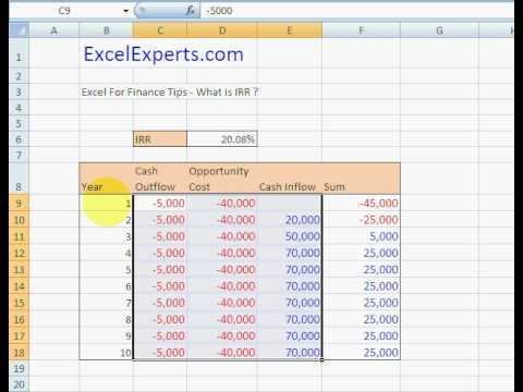 ExcelExperts.com - Excel For Finance Tips - What is IRR ?