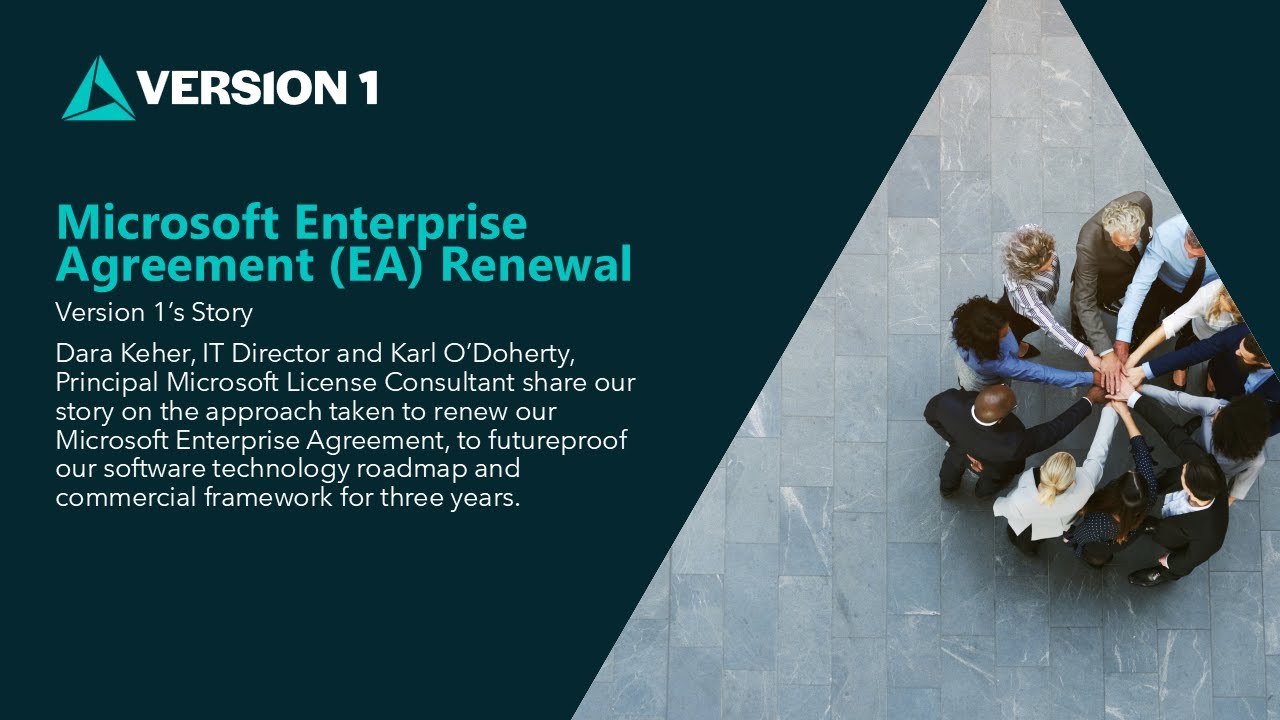 Microsoft Enterprise Agreement (EA) renewal - Version 1 Story