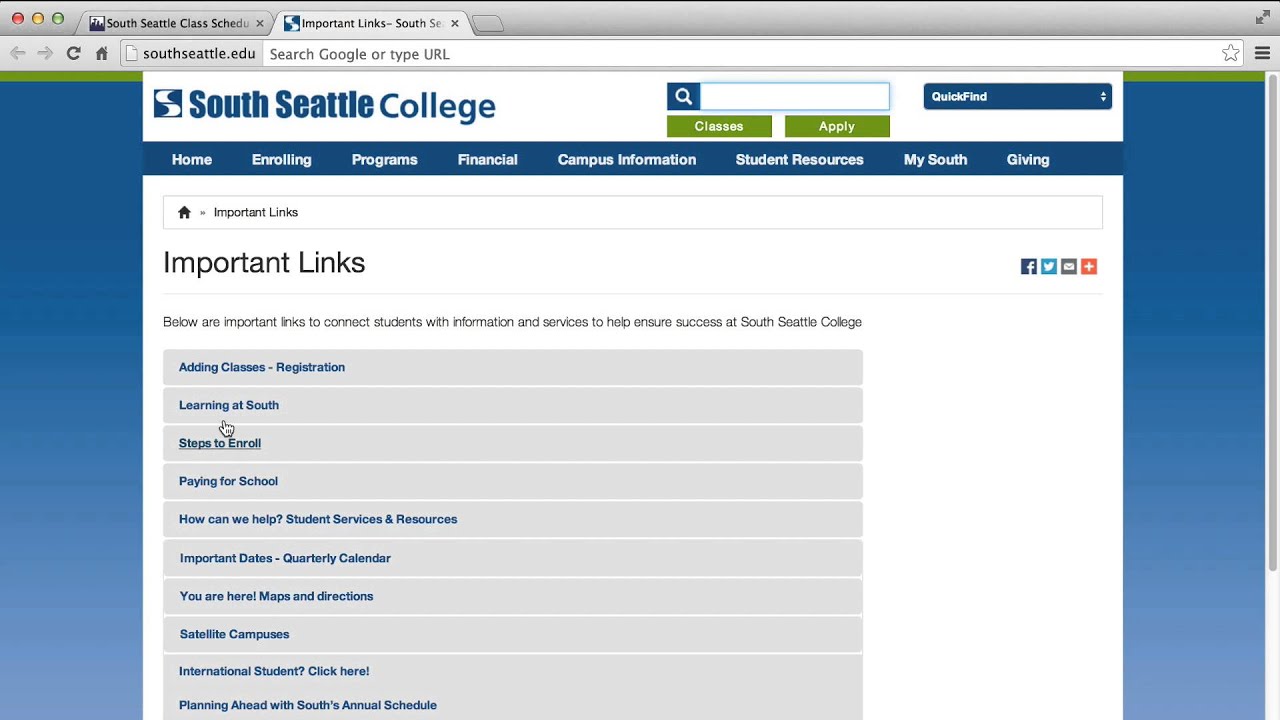Online Class Schedule Tutorial Final