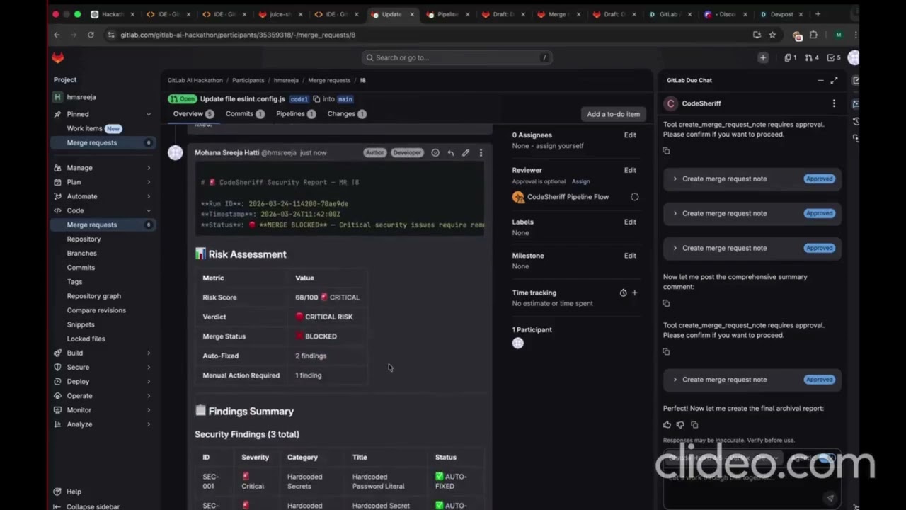 Gitlab hackathon - Codesheriff demo