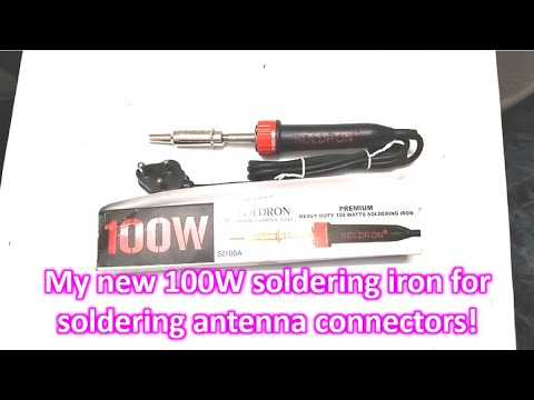 My new 100W soldering iron for soldering antenna connectors!