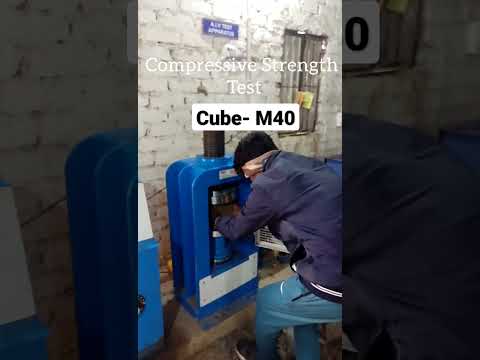 Testing Compressive strength of cube- M40