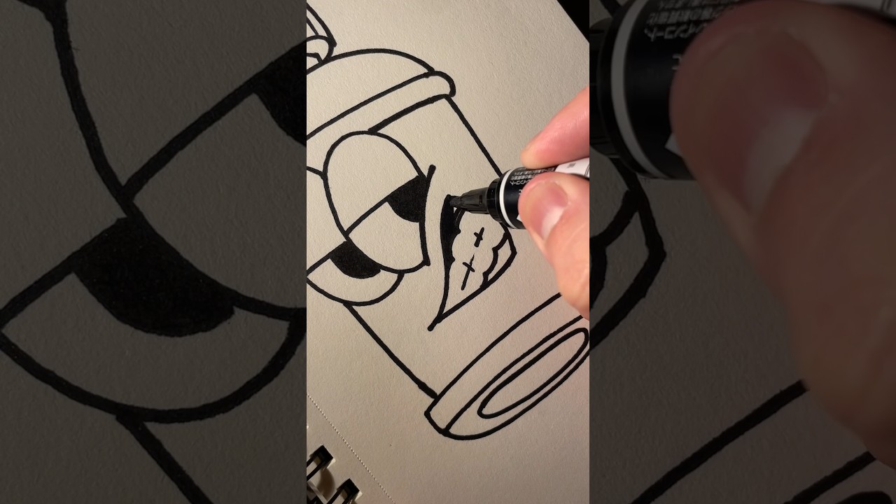Graffiti spray can #shorts #sketch