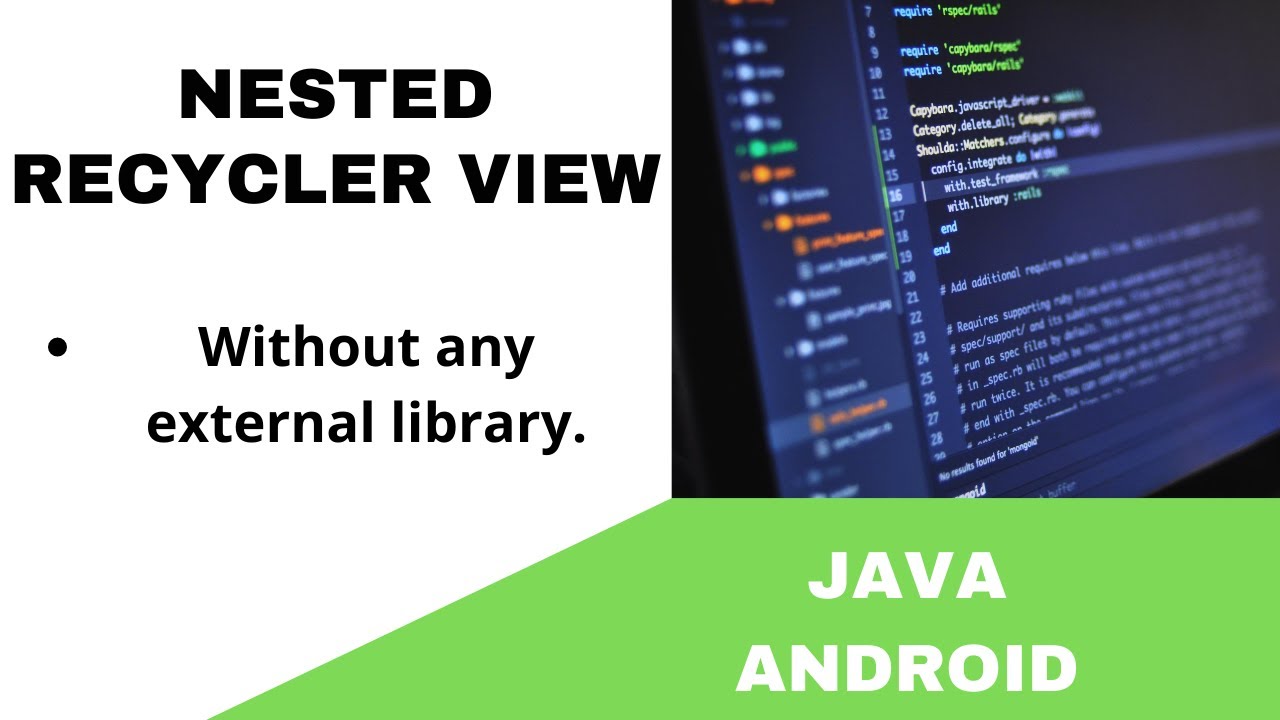 ANDROID - NESTED RECYCLERVIEW TUTORIAL IN JAVA