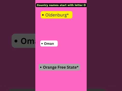 Country names start with letter O | O letter words #new #shortsfeed #animation #shortvideo #ytshorts