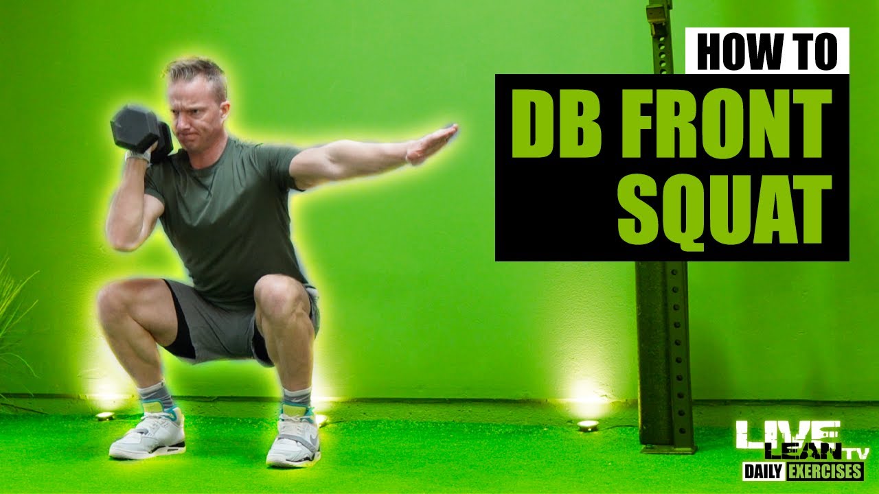 How To Do A SINGLE ARM DUMBBELL FRONT SQUAT | Exercise Demonstration Video and Guide