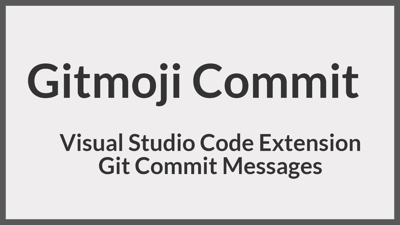 Gitmoji Commit Project Summary Video