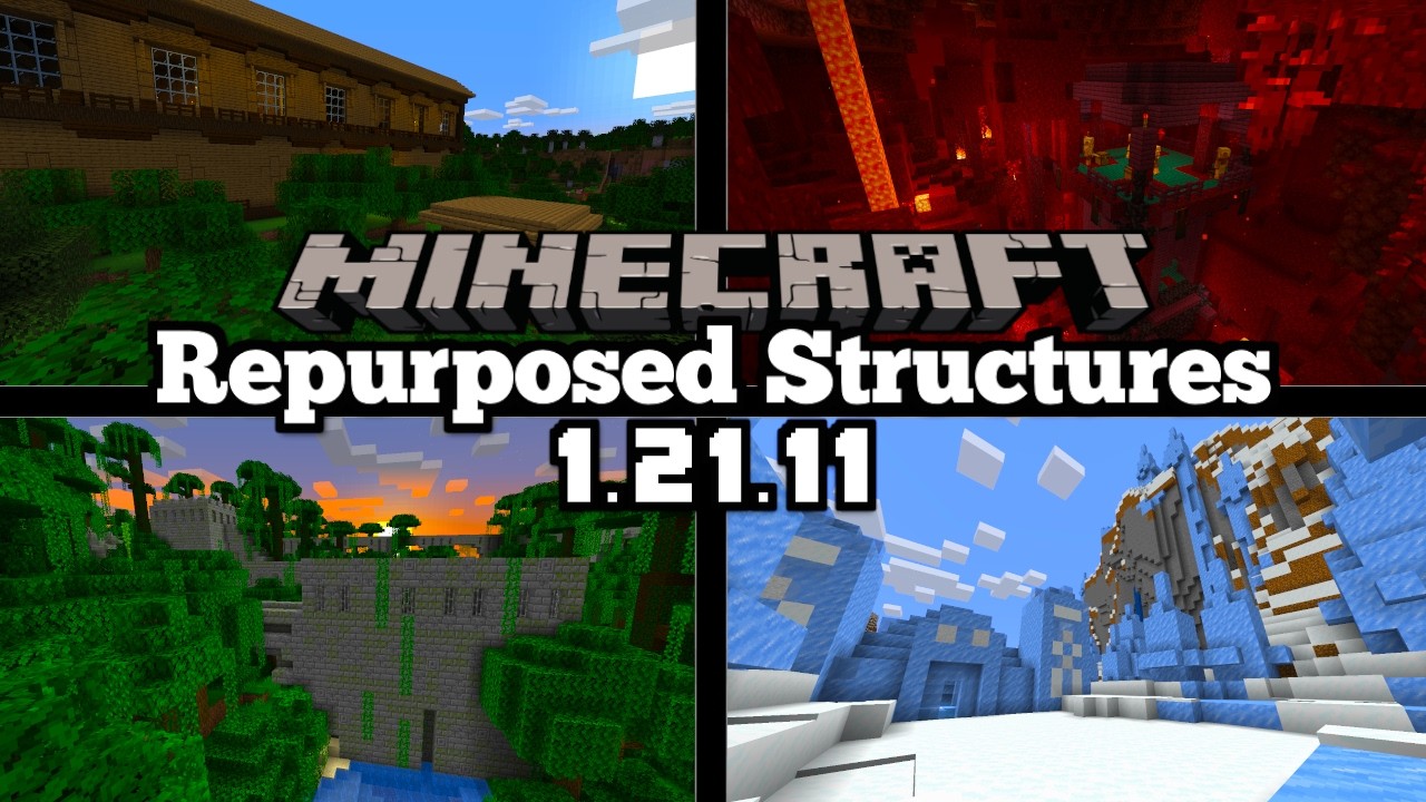 *NEW* Repurposed Structures Mod - Minecraft 1.21.11 (Mod Showcase)