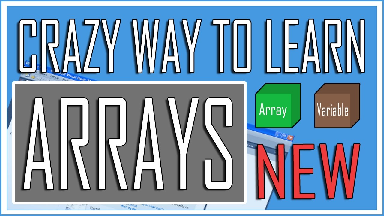 Visual Basic Advance Lesson 22 - Arrays (Crazy Tutorial)