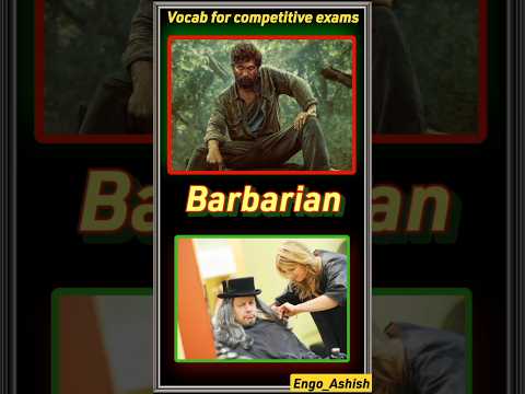 B- Barbarian meaning in hindi with tricks. #vocabulary