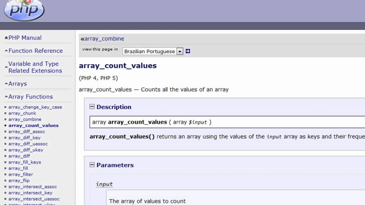 PHP Functions Video Tutorial: array_count_values