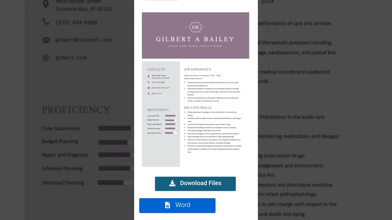 Free Nurse Practitioner Resume Template | Editable in Word & Apple Pages