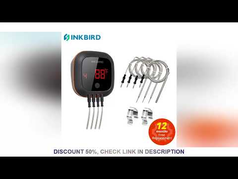 INKBIRD IBT-4XS Digital Rotation Reading Screen BBQ Meat Cooking Thermometer Bluetooth Connect Magne