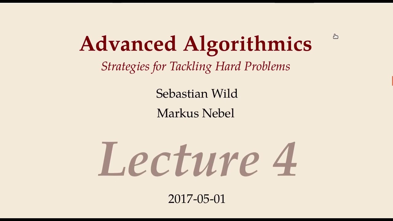 Advanced Algorithms - Lecture 04