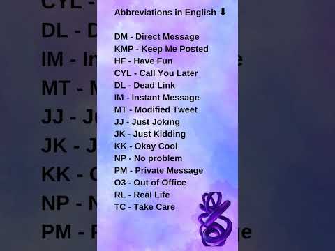Abbreviations In English | Acronyms for texting#abbreviations #shorts #learnenglish #viral #ytshorts