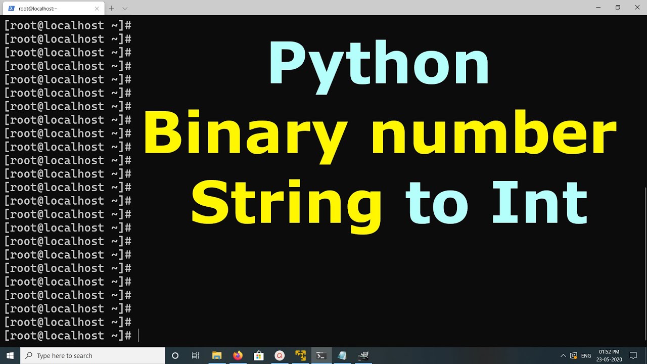 Python Convert base 2 Binary number String to Int