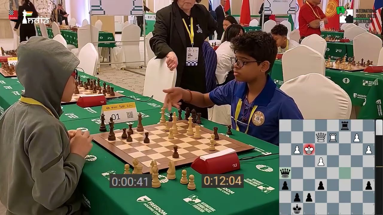 Mithun Pranav vs Hamrakulyyev Osman | Asian Continental ISCF World Schools Team Championship 2026