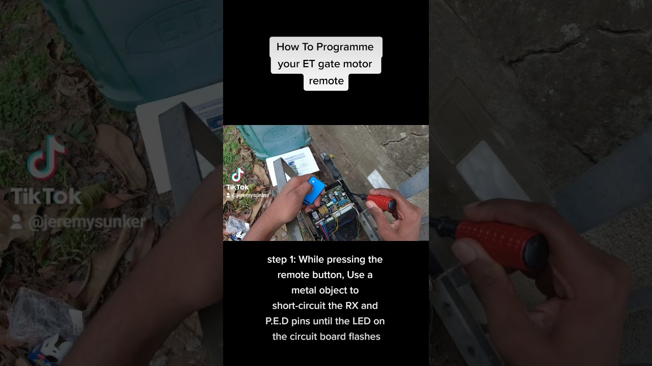 How to Programme a new Gate remote