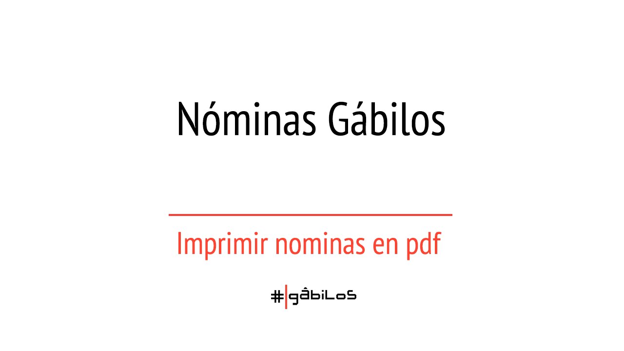 Imprimir nominas en pdf