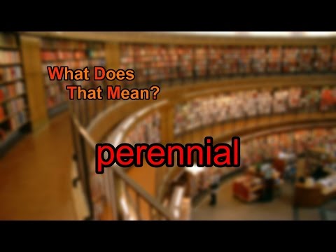 What does perennial mean?