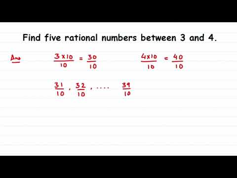 Find five rational numbers between 3 and 4//Rational numbers// How to find rational numbers