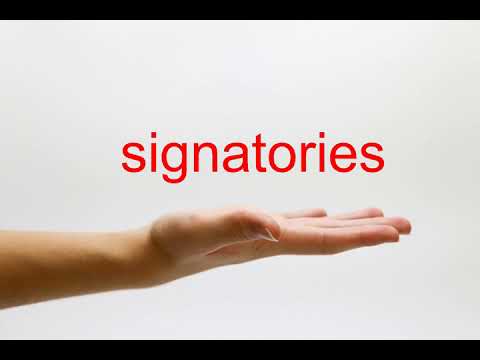 How to Pronounce signatories - American English