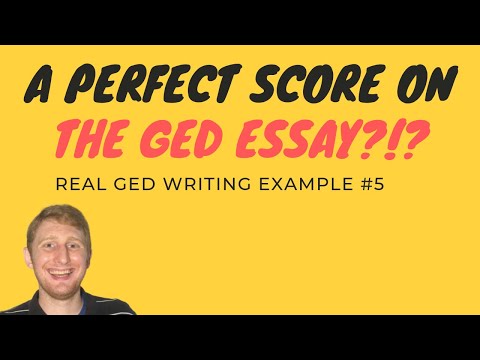 GED Essay Perfect Score😃?!? Real GED Writing Example #5