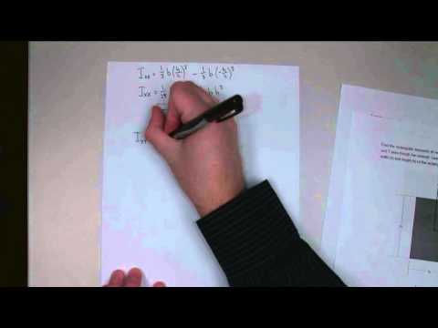 Rectangular Area Moment of Inertia - Adaptive Map Worked Example 1