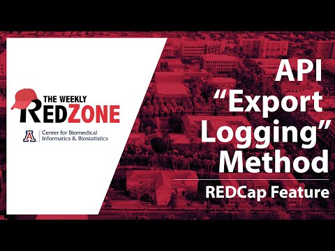 REDZone - API "Export Logging" Method