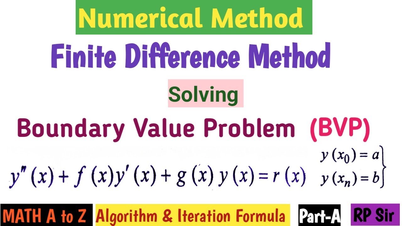 Finite Difference Method of solving (Second Order ODE) Boundary Value Problem(BVP).